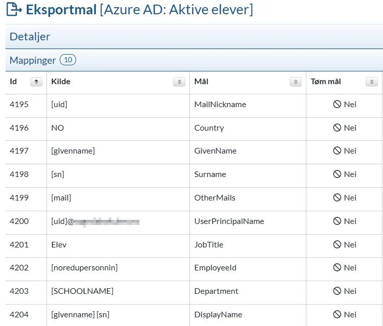 Ny Azure AD eksportmodul