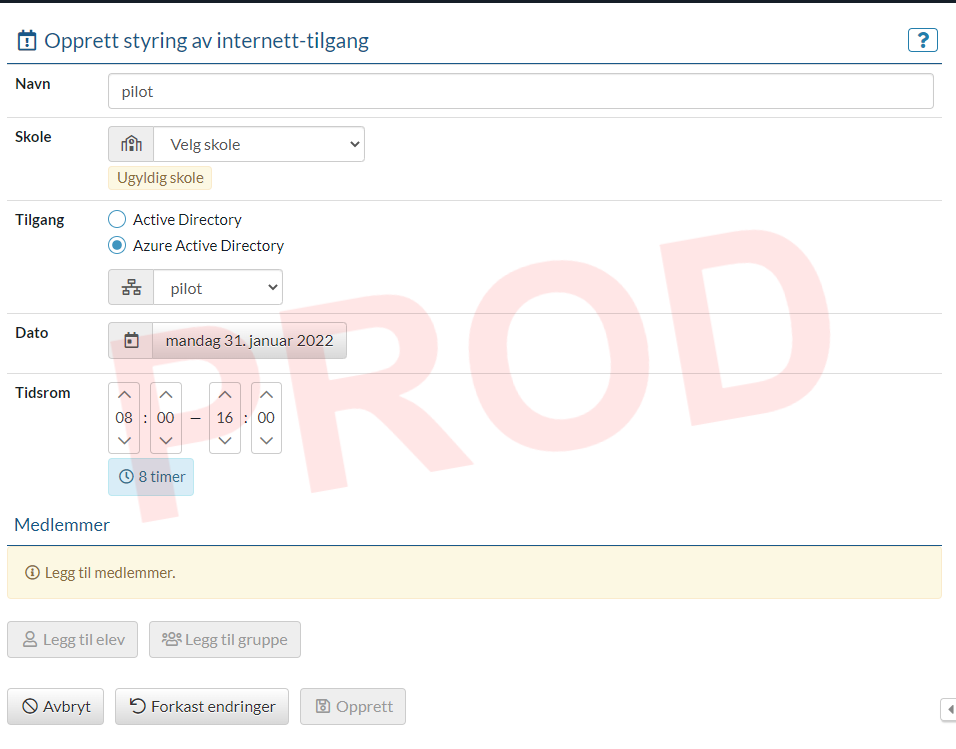 eTid for Azure - oppsett og virkemåte