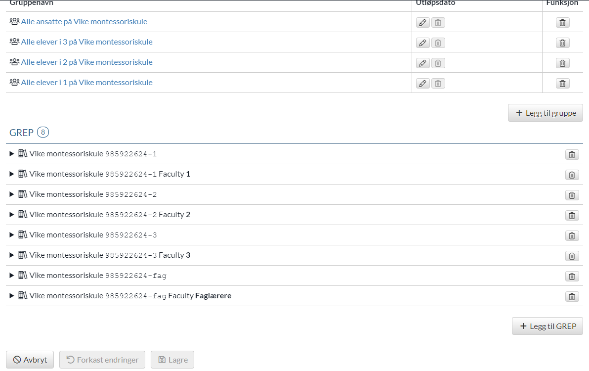 Legge til feidegrupper på manuelle brukere